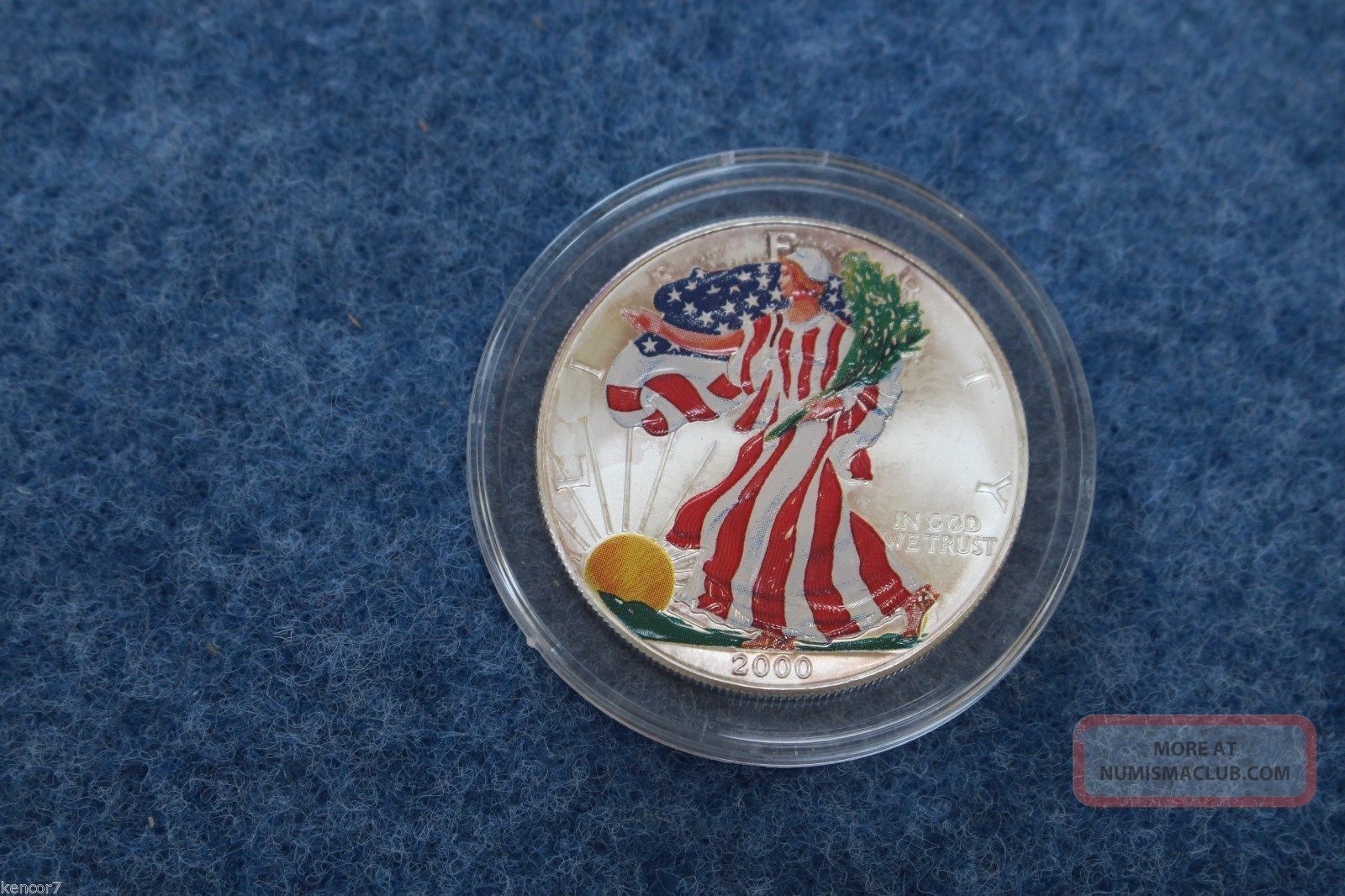 2000 American Silver Eagle Painted Uncirculated E2069