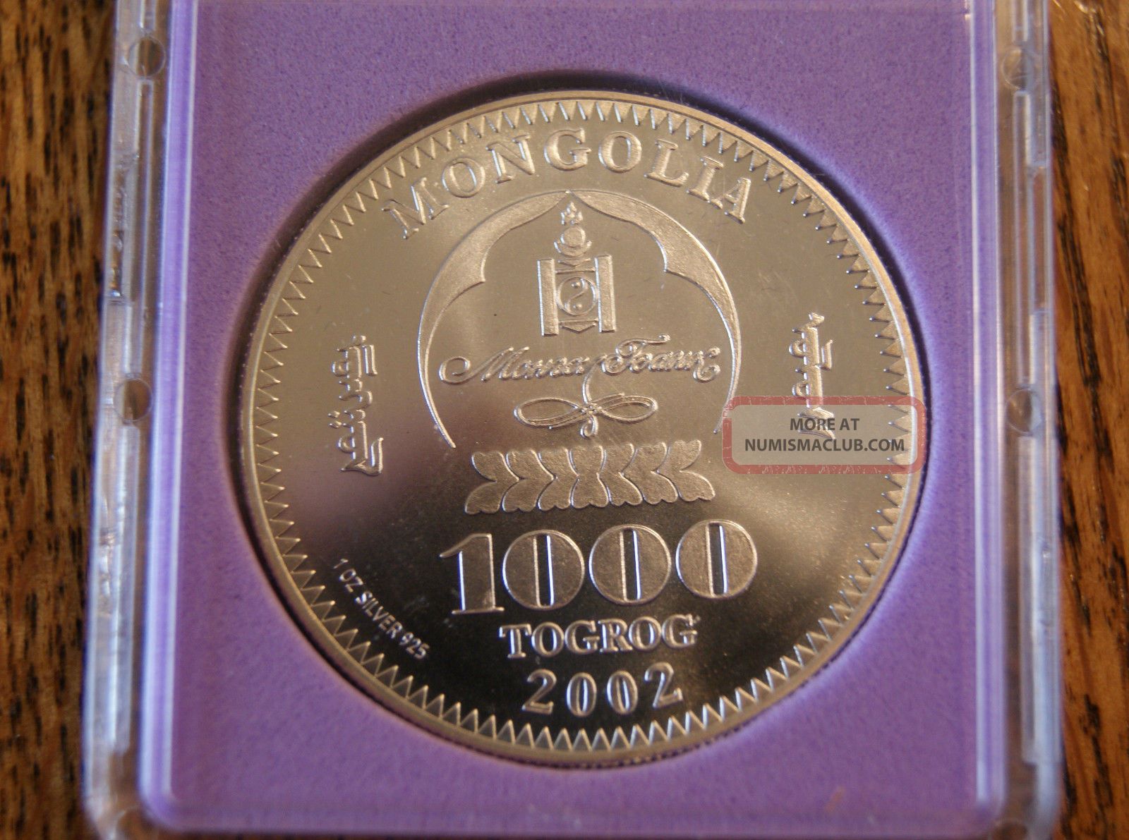 5 - Mongolia 2002 Ghengis Khan 1000 Togrog Uncirculated - Strong Strike ...