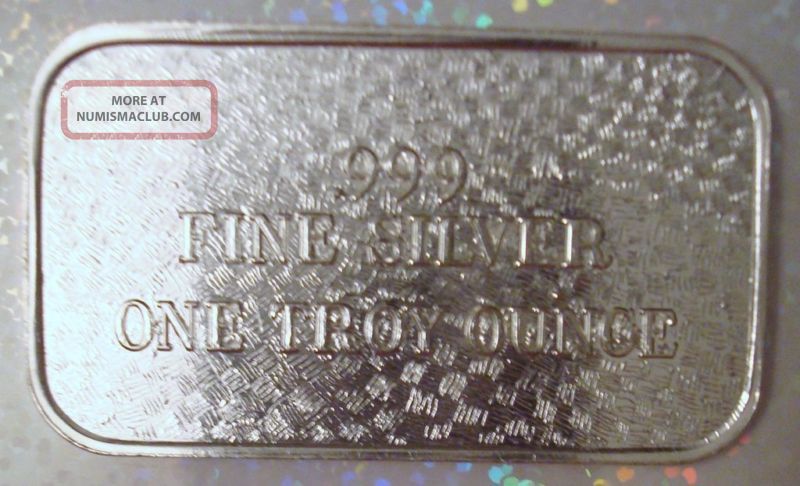 Roth Distributing Co Inc Commercial 1 Troy Oz. 999 Silver Bar