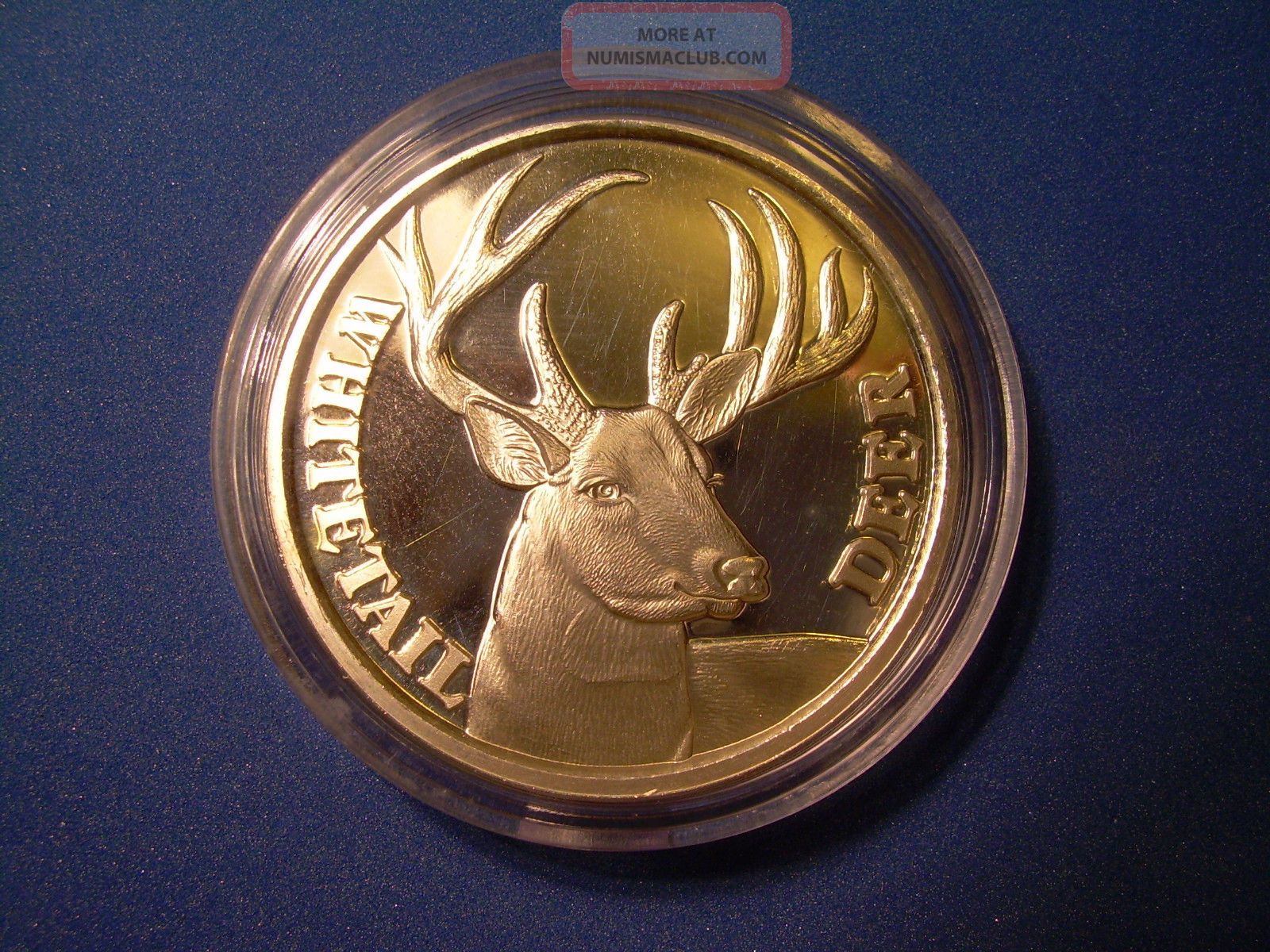 Whitetail Deer Silver Art Round 1 Troy Oz. 999 Pure Silver