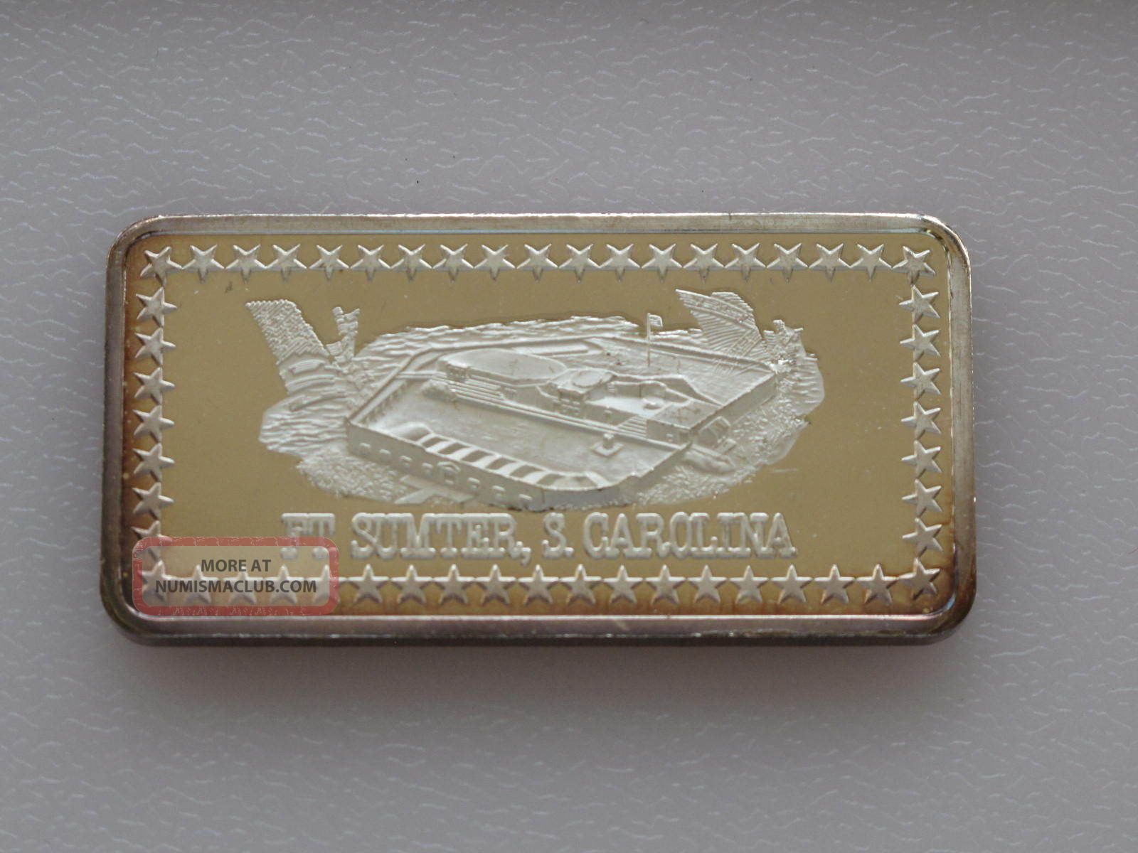 Ft. Sumter South Carolina Silver Art Bar Serial 6302 Hamilton C8055