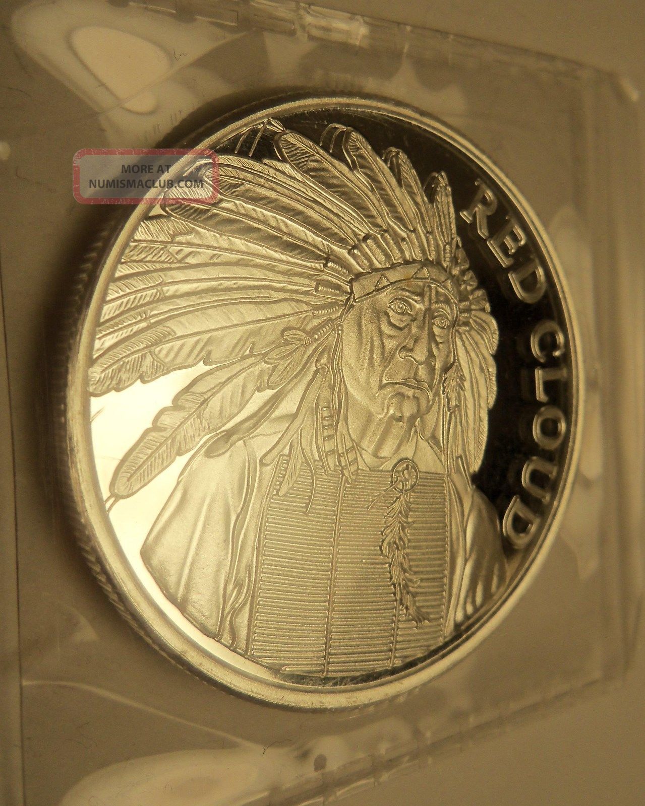 1 Oz. . 999 Red Cloud Silver Round