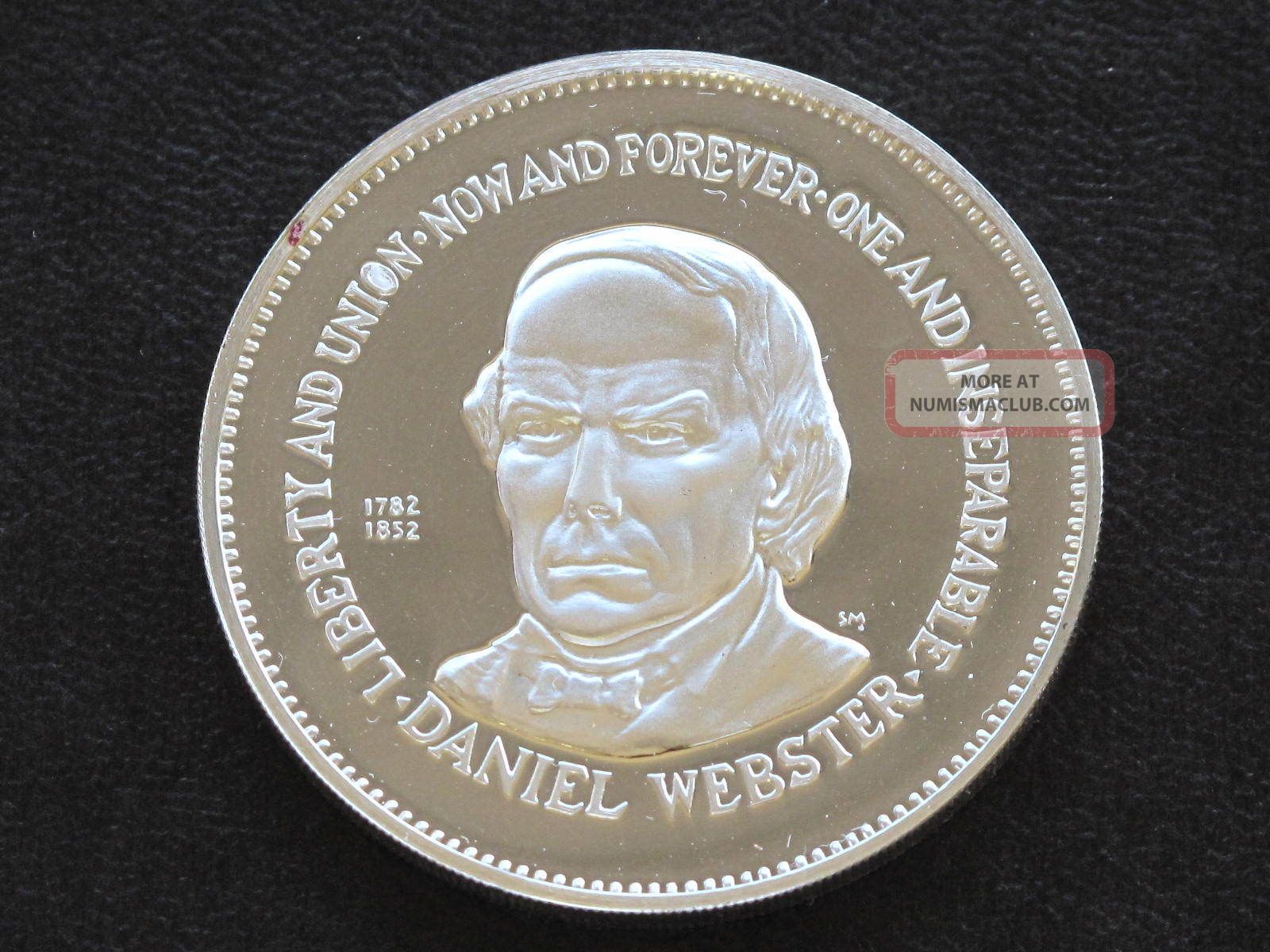 Daniel Webster Sterling Silver Coin Medal Franklin D1023