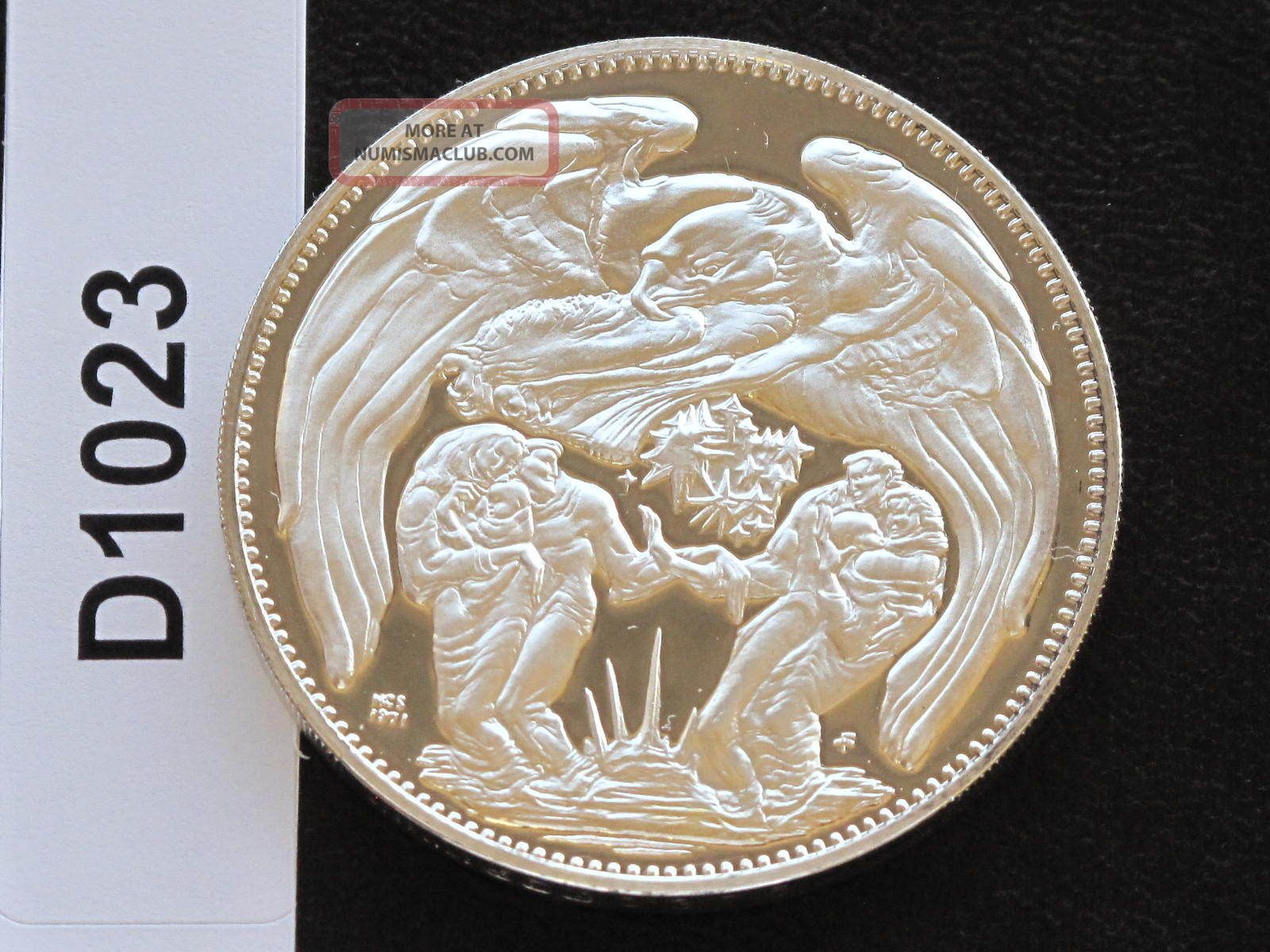 Daniel Webster Sterling Silver Coin Medal Franklin D1023