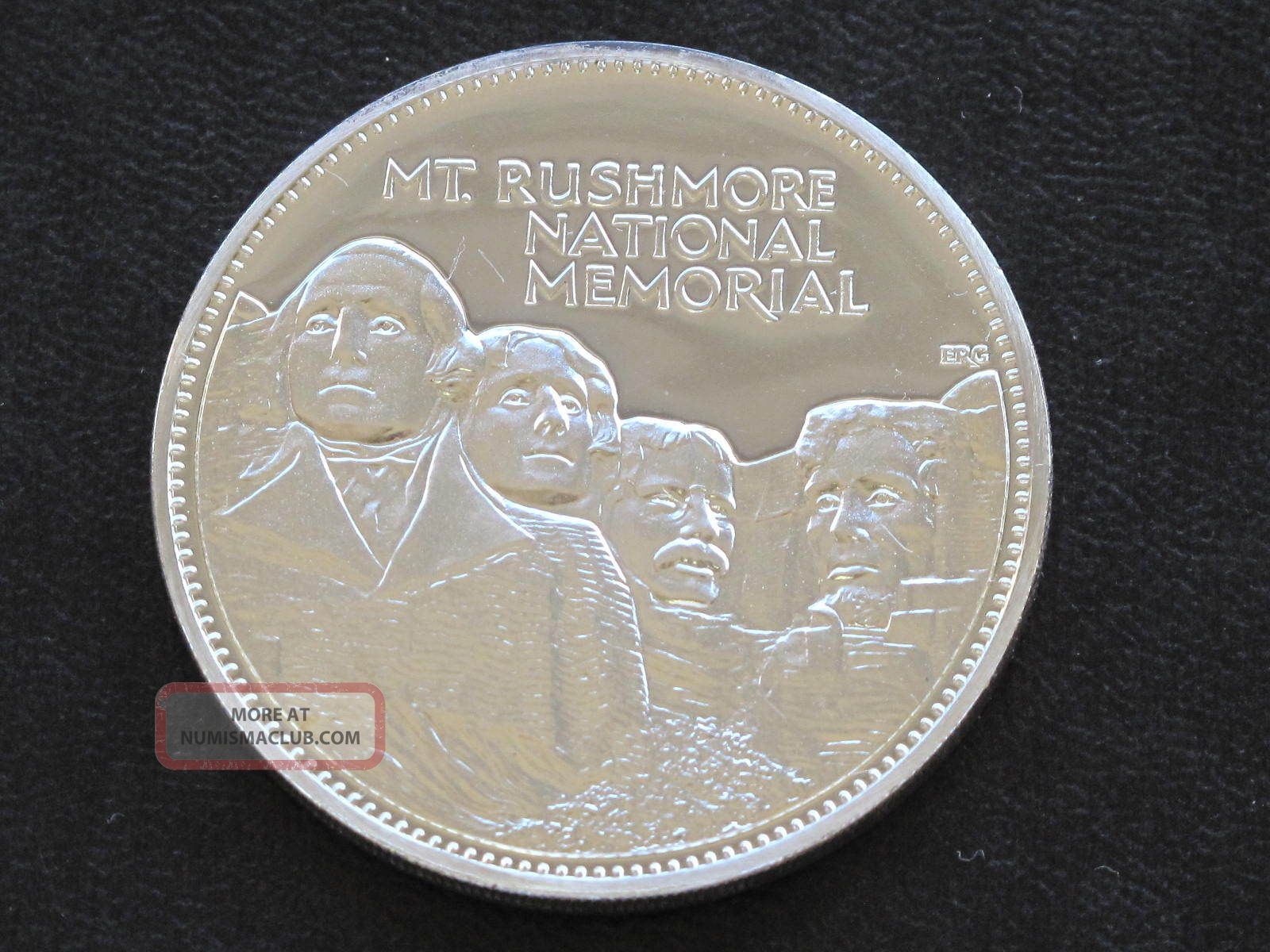 Mount Rushmore Sterling Silver Coin Medal Franklin D0980