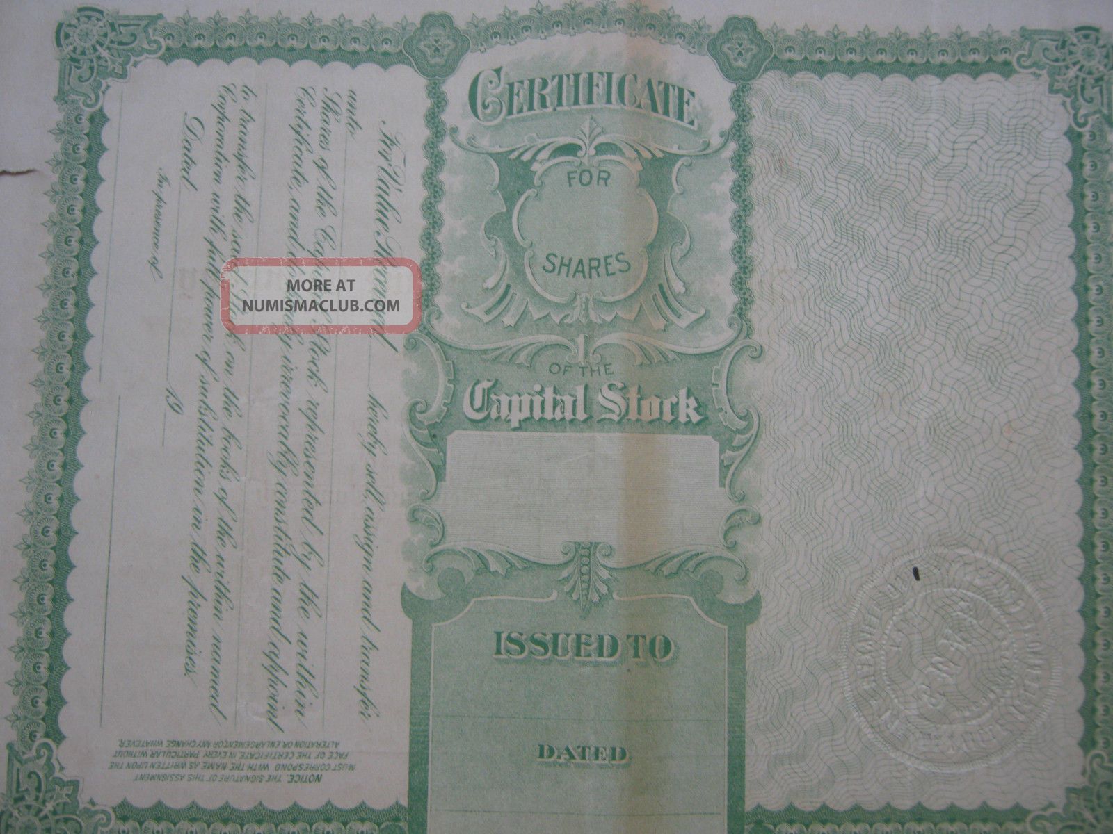 Gold Springs Consolidated Mining Co. Utah 3 Certificates 1910 Start Low