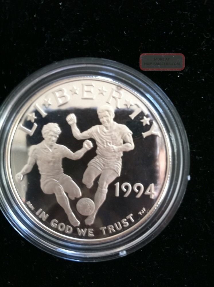 1994 World Cup Usa Silver Dollar Proof Coin Commemorative