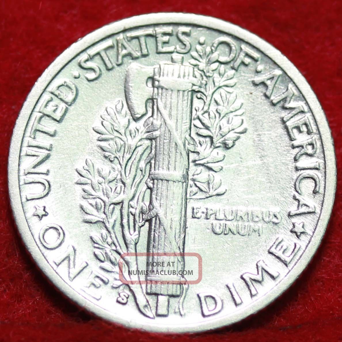 Uncirculated 1930 - S Silver Mercury Dime S/h