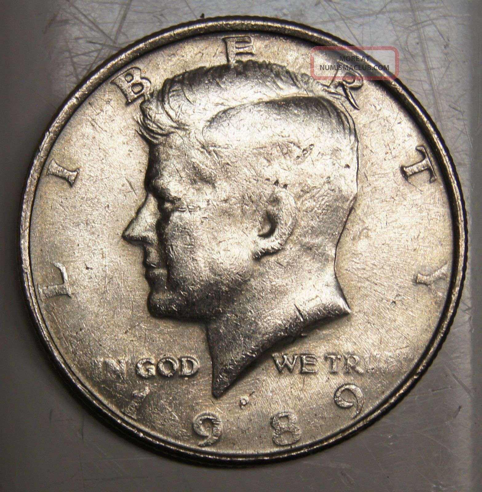 1989 - P Kennedy Half Dollar 50 Cents - Grease Error