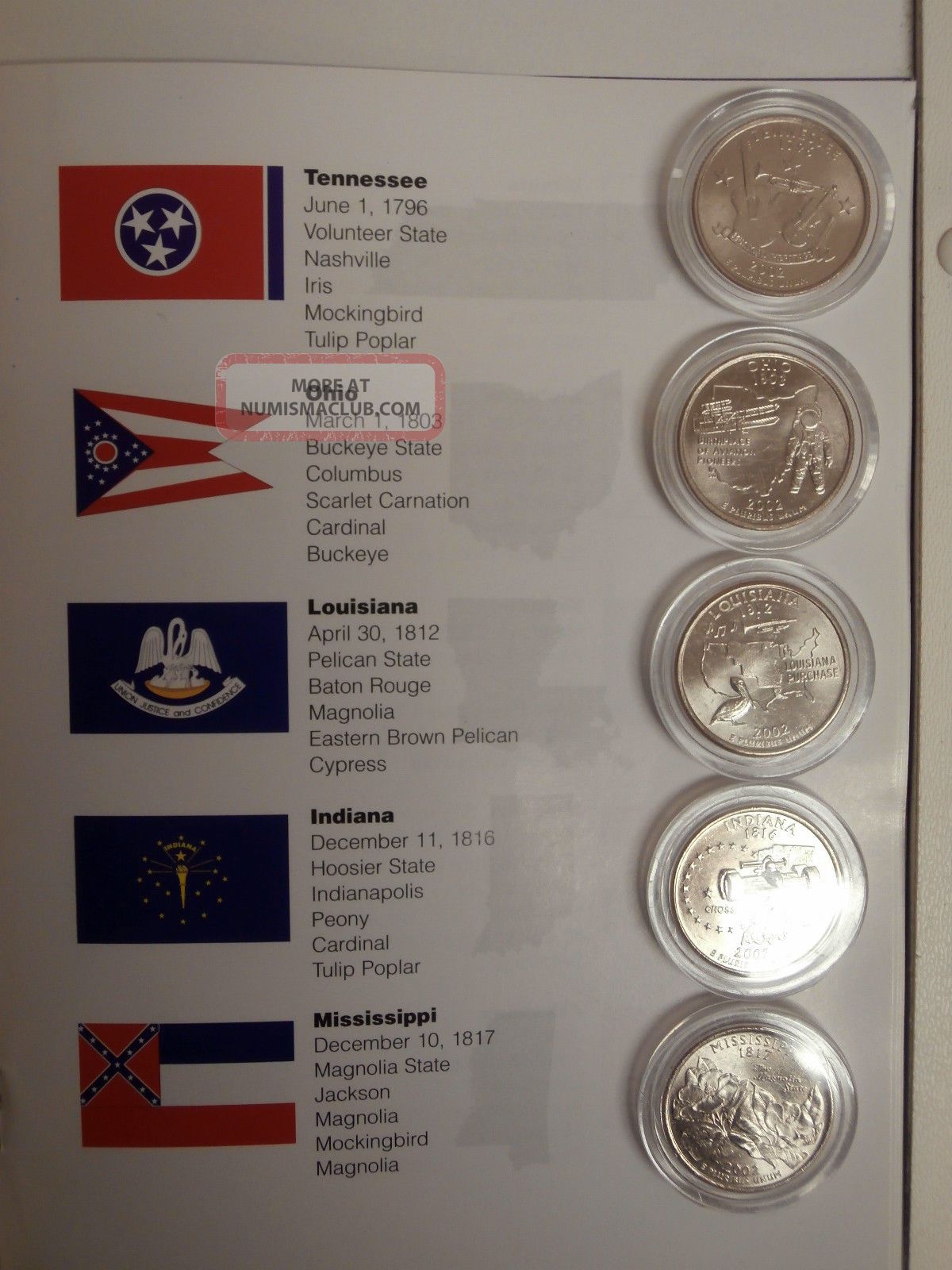 1999 - 2003 Brilliant Non - Circulated United States Washington Quarters