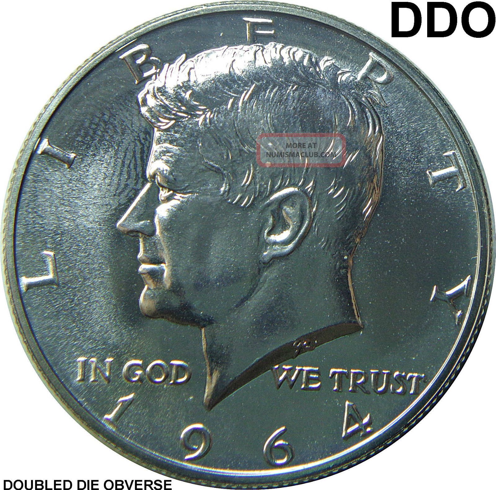 1964 Kennedy Silver Proof Half Dollar Doubled Die Obverse 50c Ddo Error