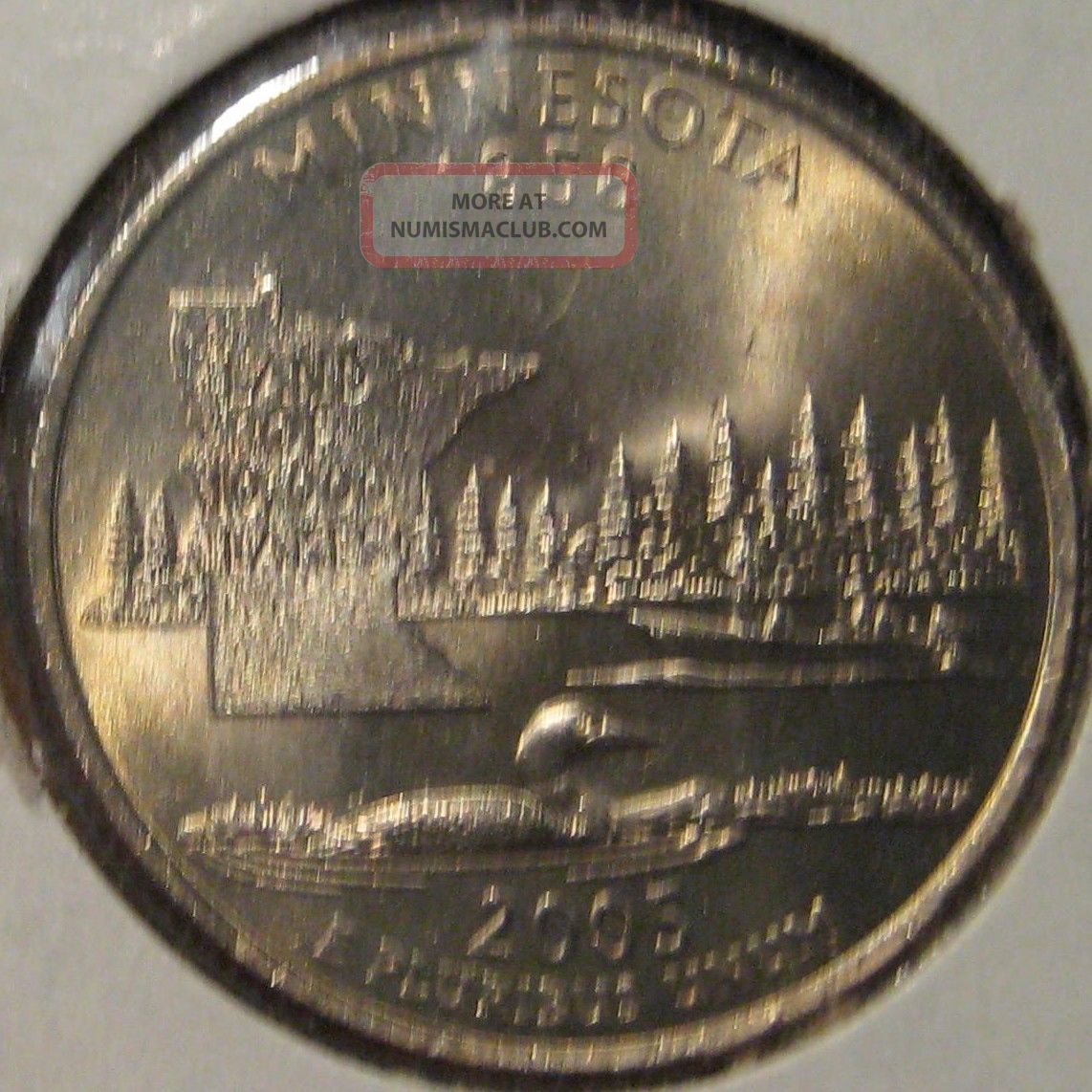 2005 - P Minnesota State Quarter Ddr - 001 Variety Double Die Reverse ...