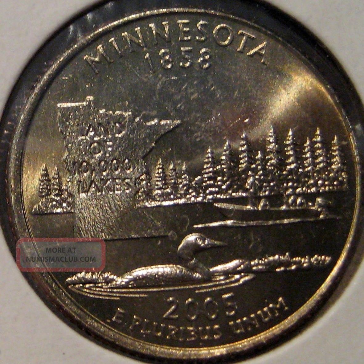 2005 - P Minnesota State Quarter Ddr - 020 Variety Double Die Reverse ...