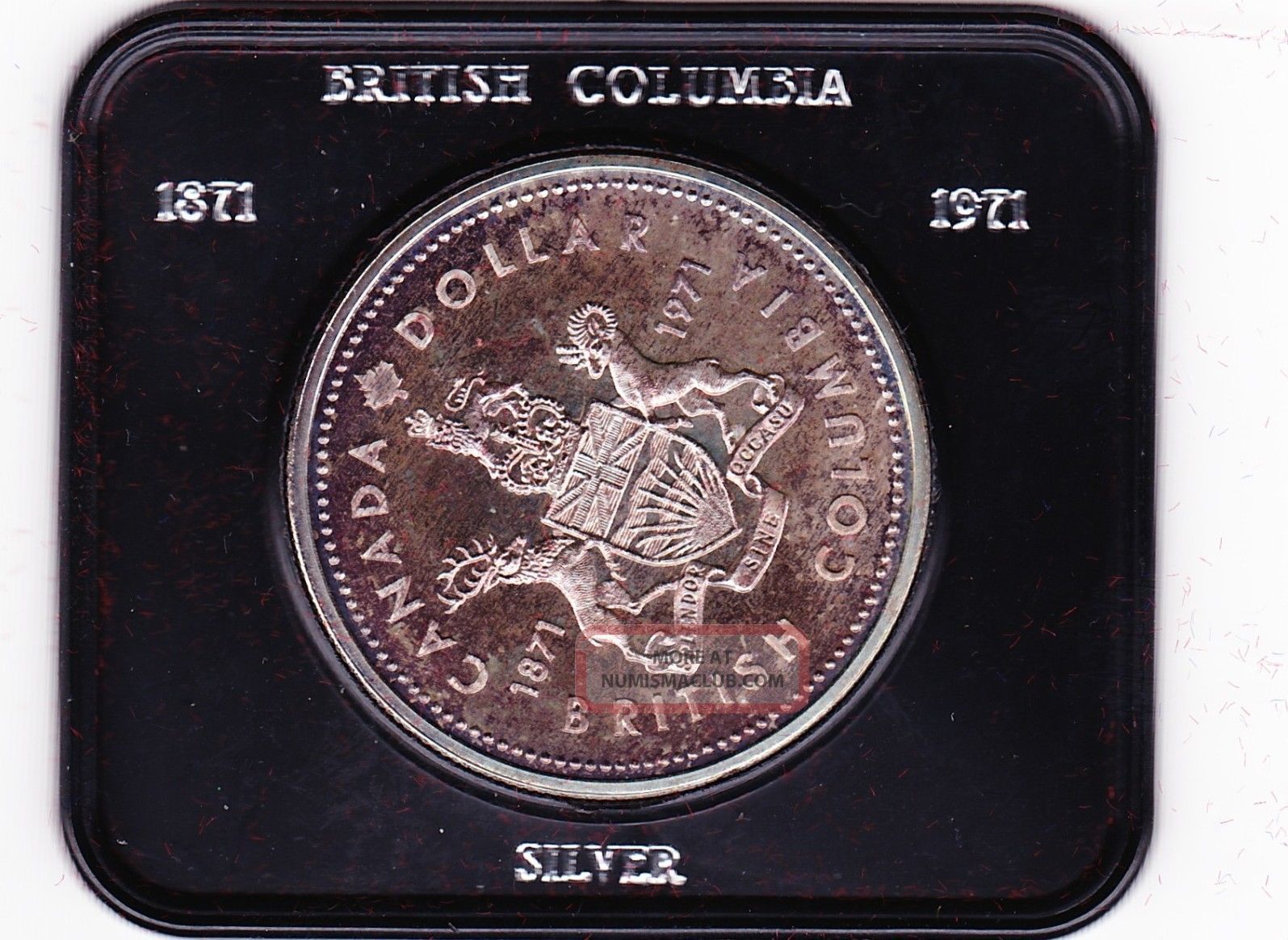 1971 Canadian Dollar British Columbia Silver Proof