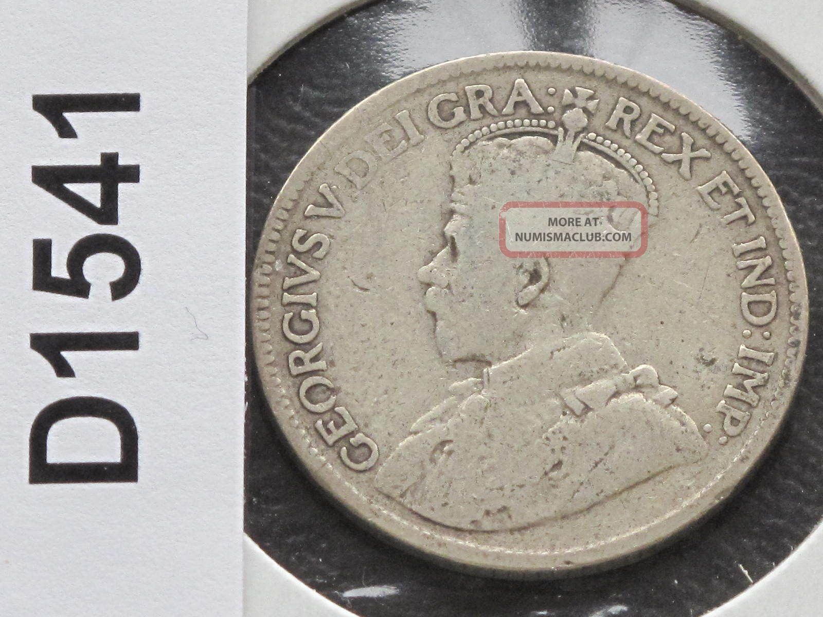 1919 Canada 25 Cents. 925 Silver Coin D1541