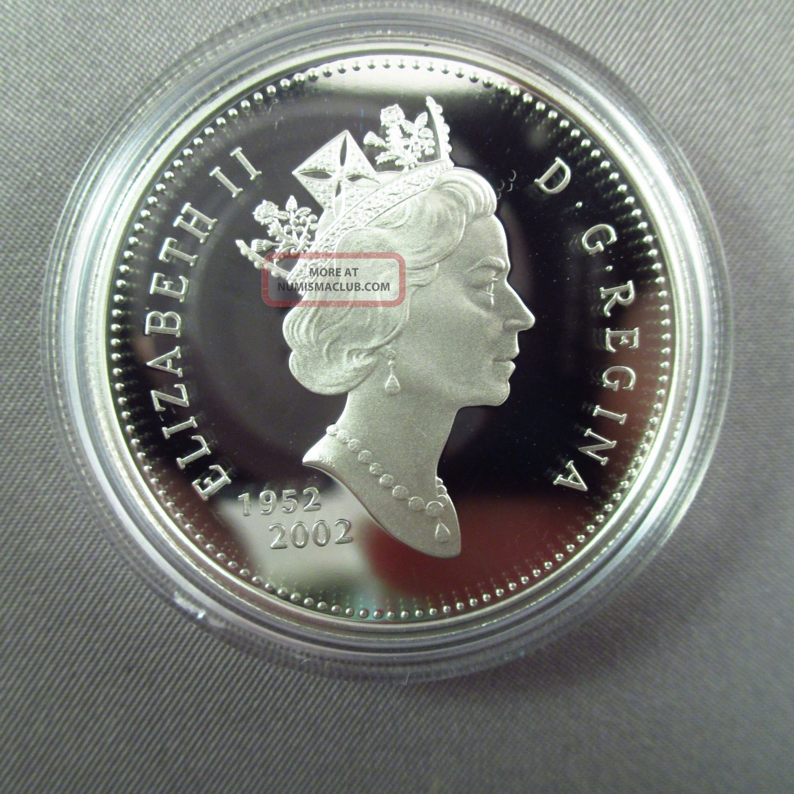 Canadian 2002 Golden Jubilee Proof Sterling Silver Dollar Canada Box&coa
