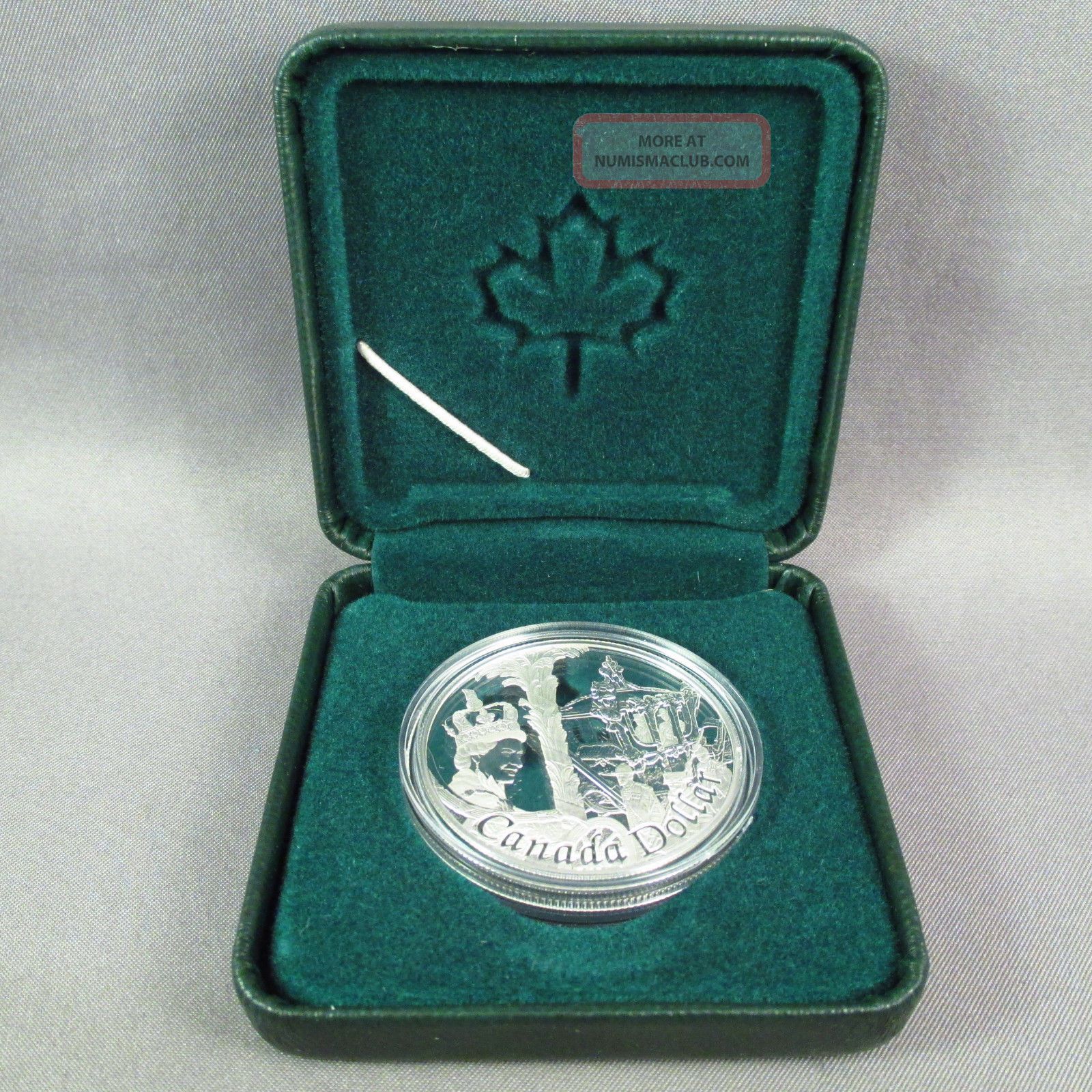 Canadian 2002 Golden Jubilee Proof Sterling Silver Dollar Canada Box&coa