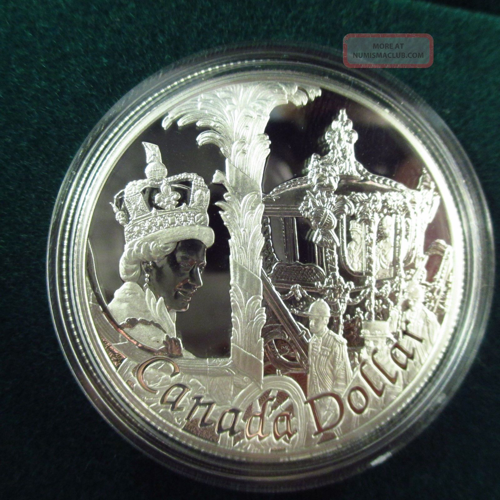 Canadian 2002 Golden Jubilee Proof Sterling Silver Dollar Canada Box&coa