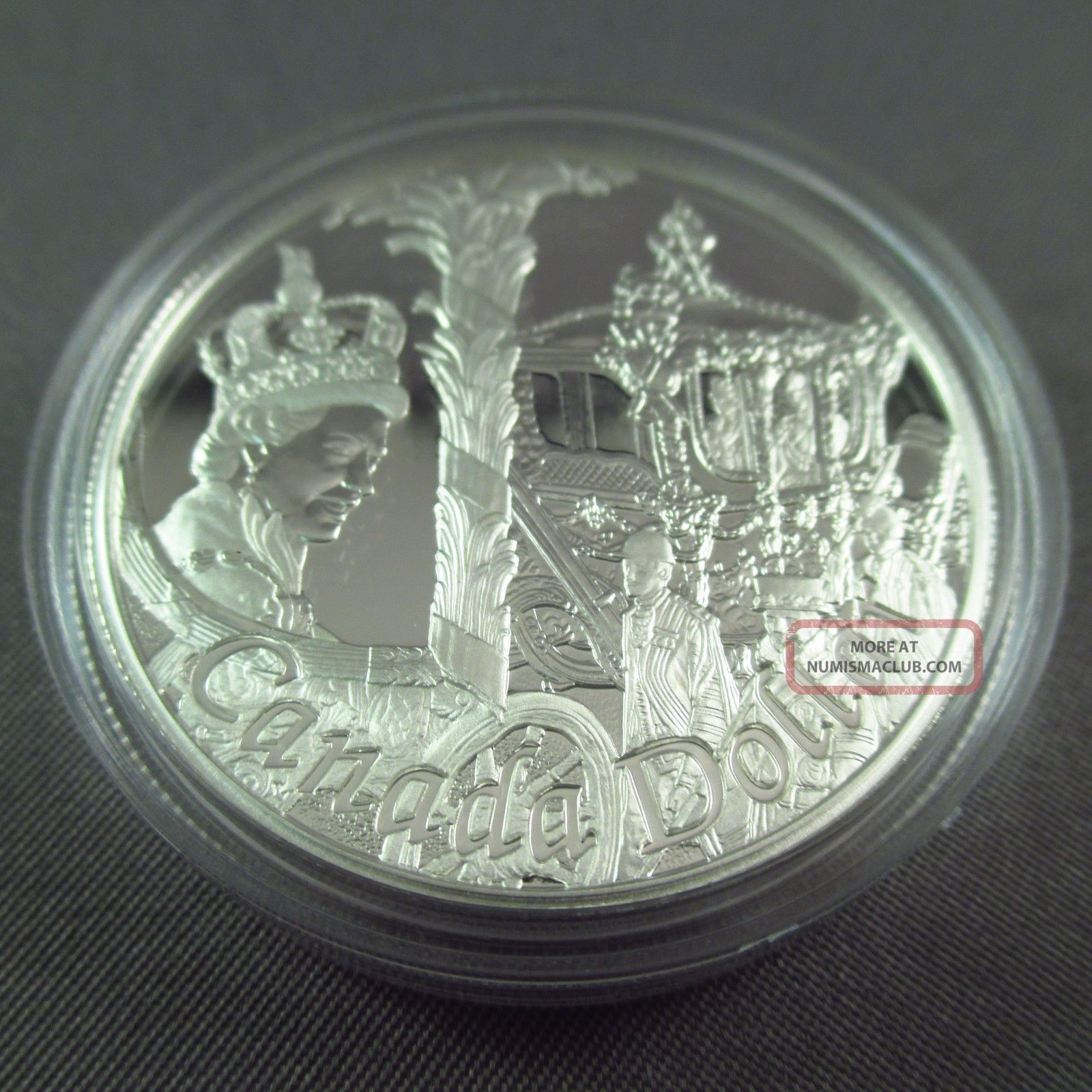 Canadian 2002 Golden Jubilee Proof Sterling Silver Dollar Canada Box&coa