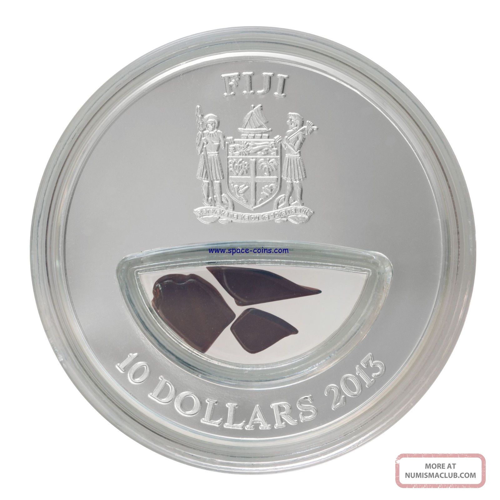 Mauerkirchen Meteorite Coin $10 Fiji, Cosmic Fireballs, 2013, Austria