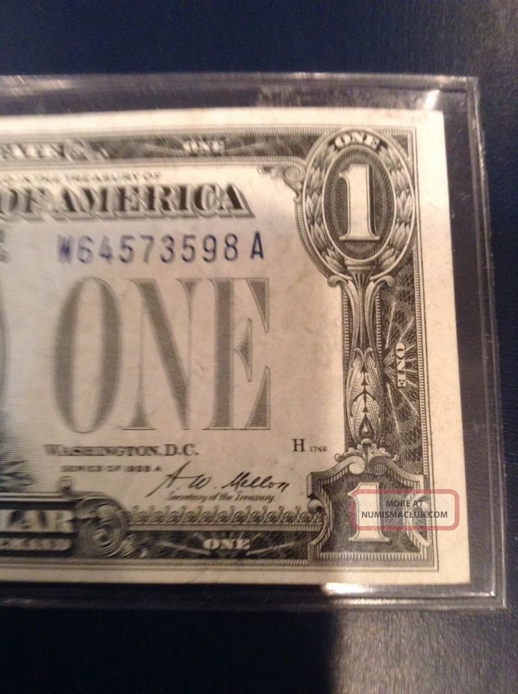 1928a 1$ Bill Real White Real. Silver Certificate