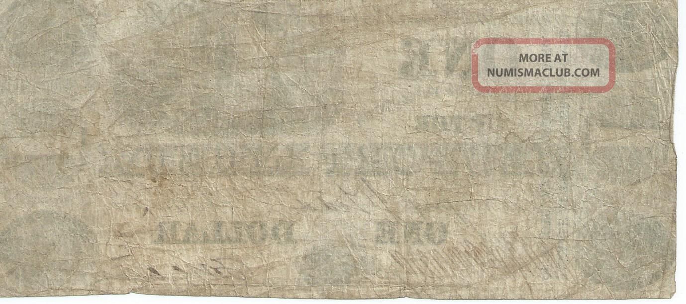 Obsolete Currency Ohio Newport Kent $1 Issued Bank Note 1837 Fine Lyceum 90