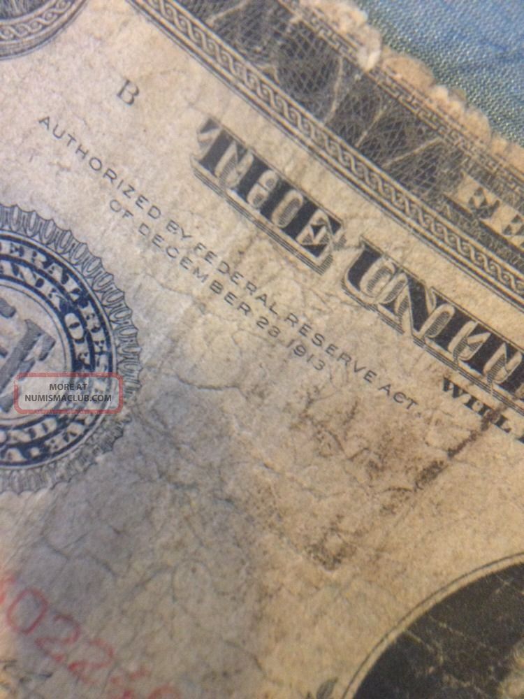 1913 Us $10 Bill Federal Reserve Bank Of Richmond, Virginia. B