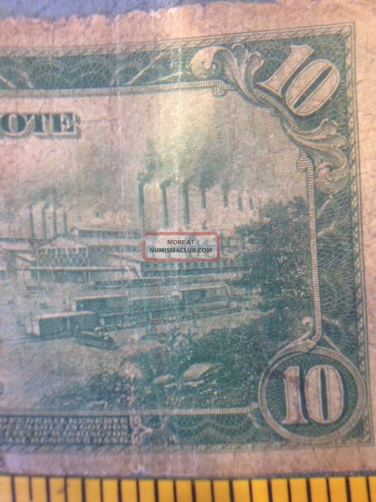 1913 Us $10 Bill Federal Reserve Bank Of Richmond, Virginia. B