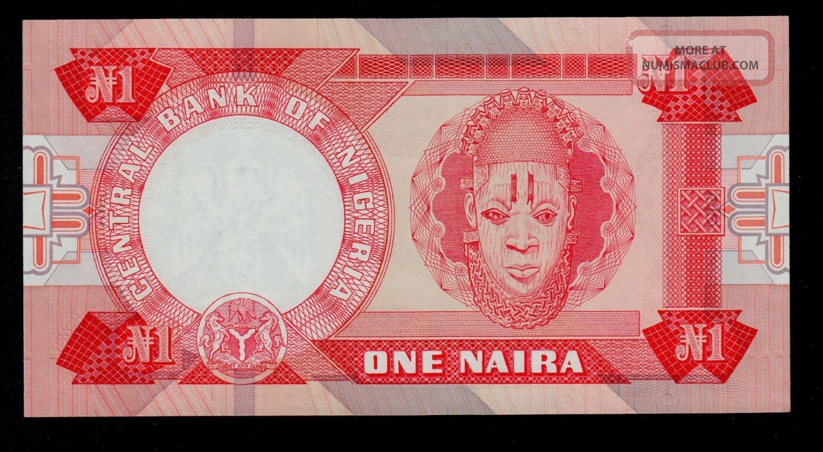 Nigeria 1 Naira Nd (1979 - 84) Pick 19a Unc.