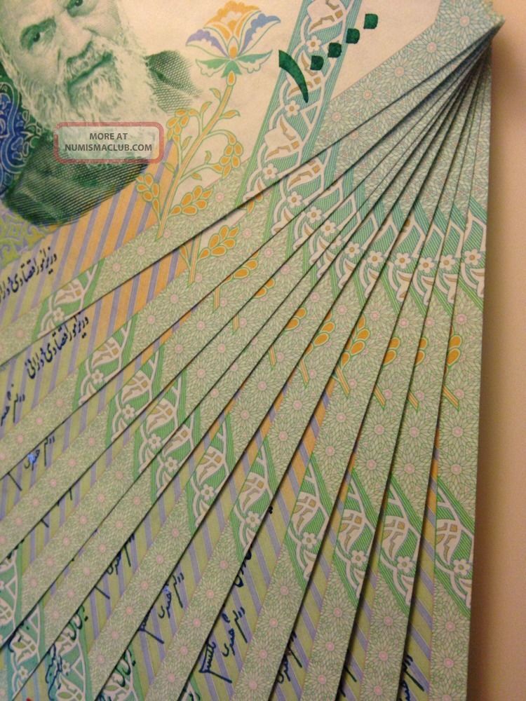 50 Pic Iran 10000 Rials 1000 Tomans Banknote Bill Unc P146d P - 146d ...