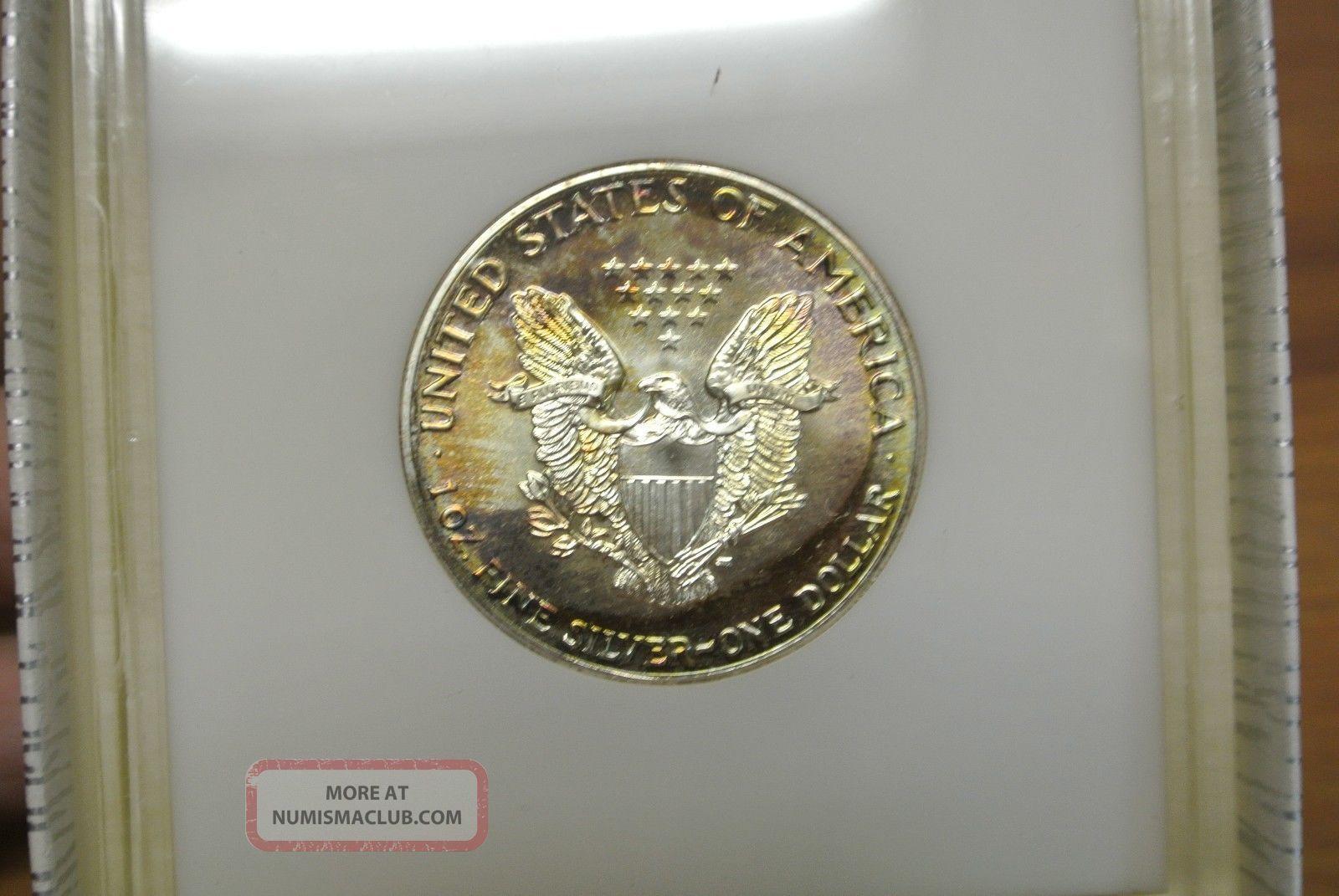 1988 1 Oz Silver American Eagle Coin - Nicely Toned Brilliant ...