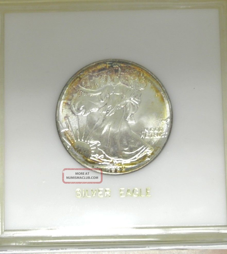 1988 1 Oz Silver American Eagle Coin - Nicely Toned Brilliant ...