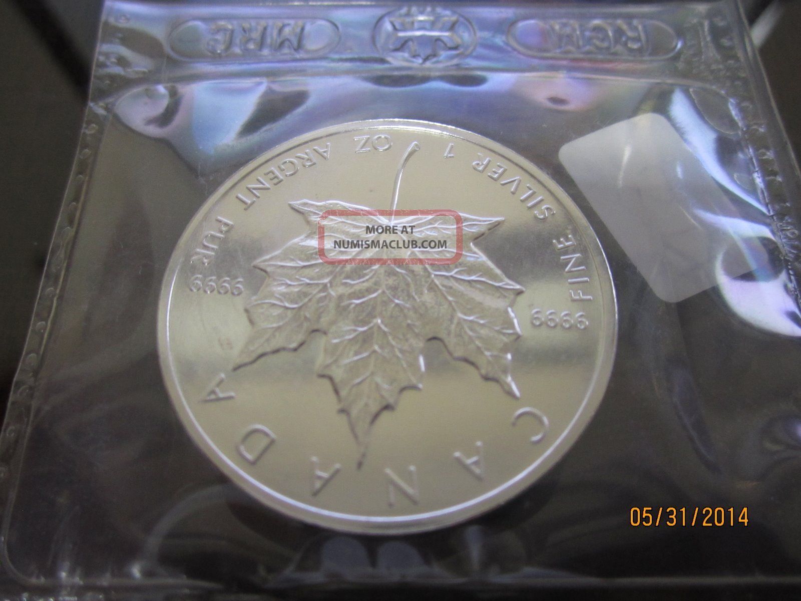 11s 1995 Canada Silver Maple Rcm Rare 1oz