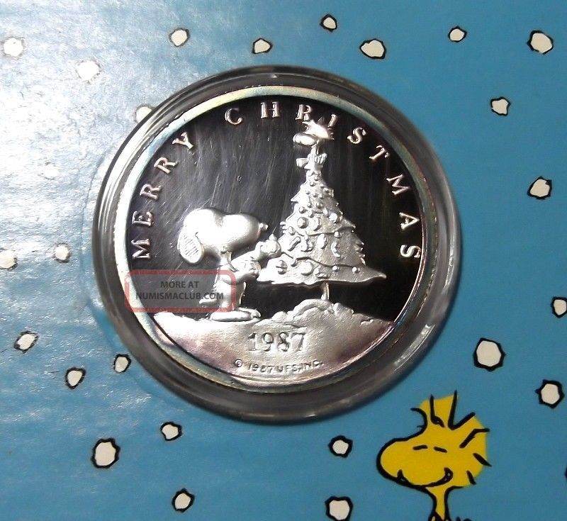 1st Ed 1987 1988 Peanuts Presents Christmas Year ' S 1 Oz 999 Fine ...