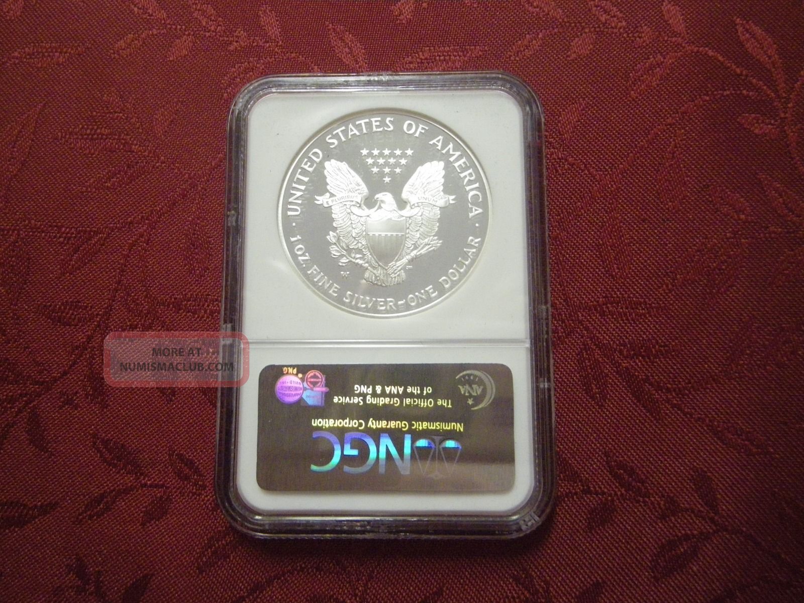 2004 American Silver Eagle (w) Ngc Pf70 Uc With Wooden Display Case
