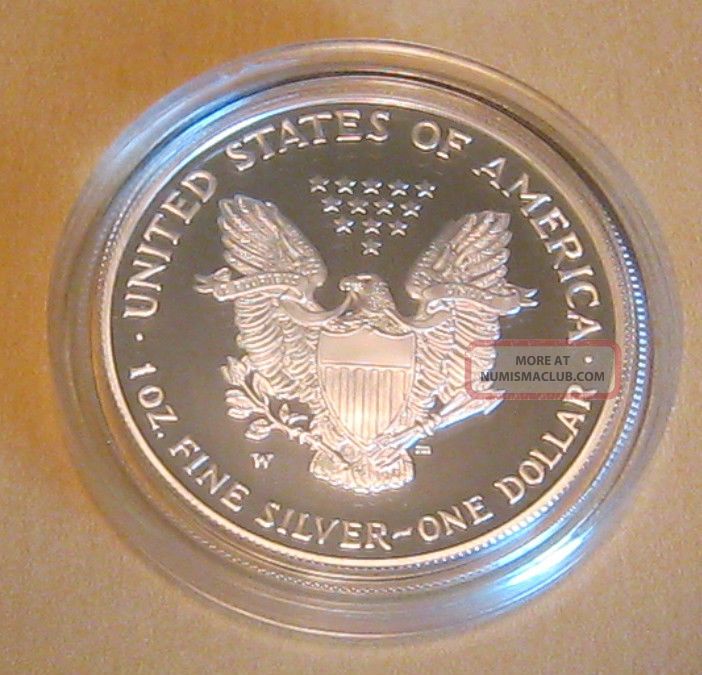 2004 - W Proof American Silver Eagle Coin With U. S.