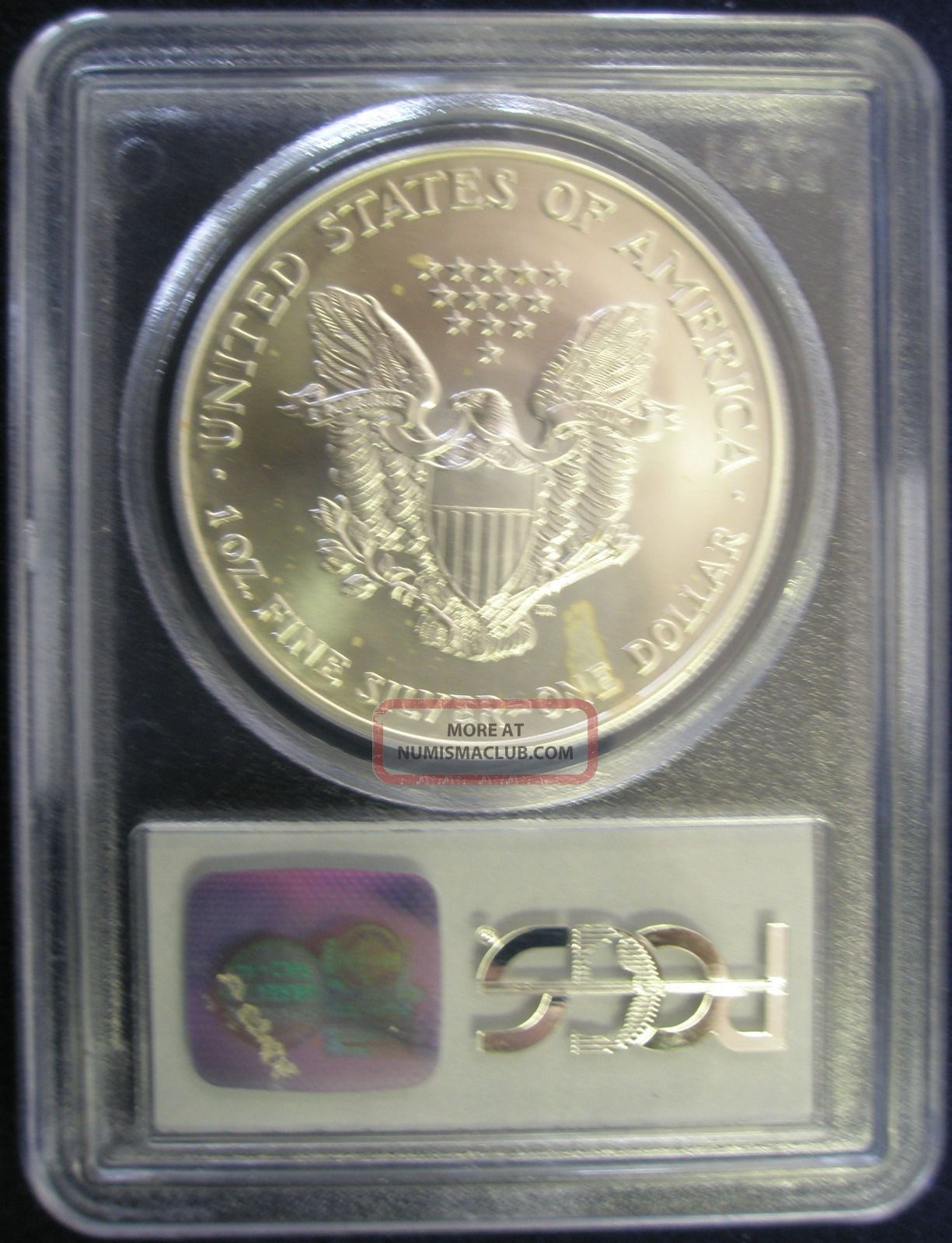 2002 $1 American Silver Eagle Pcgs Ms - 69