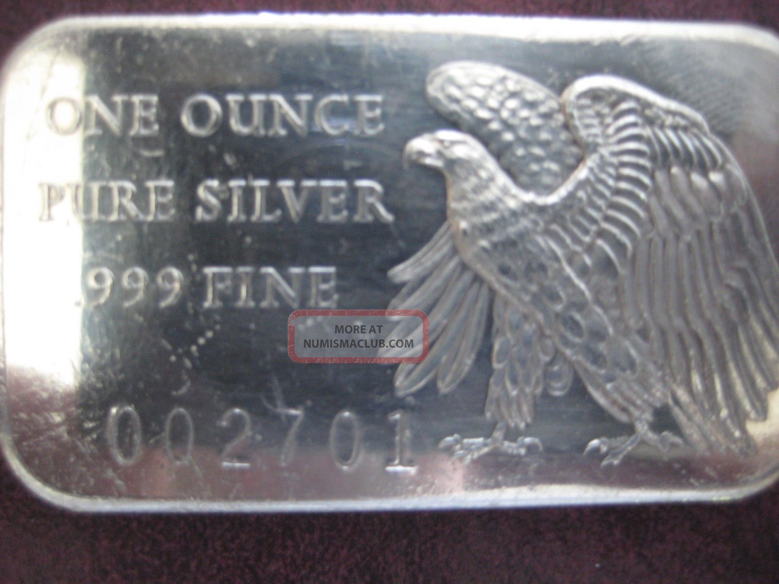 1976 Bicentennial Eagle Silver 1 Oz. 999 Silver Art Bar Ser 002701