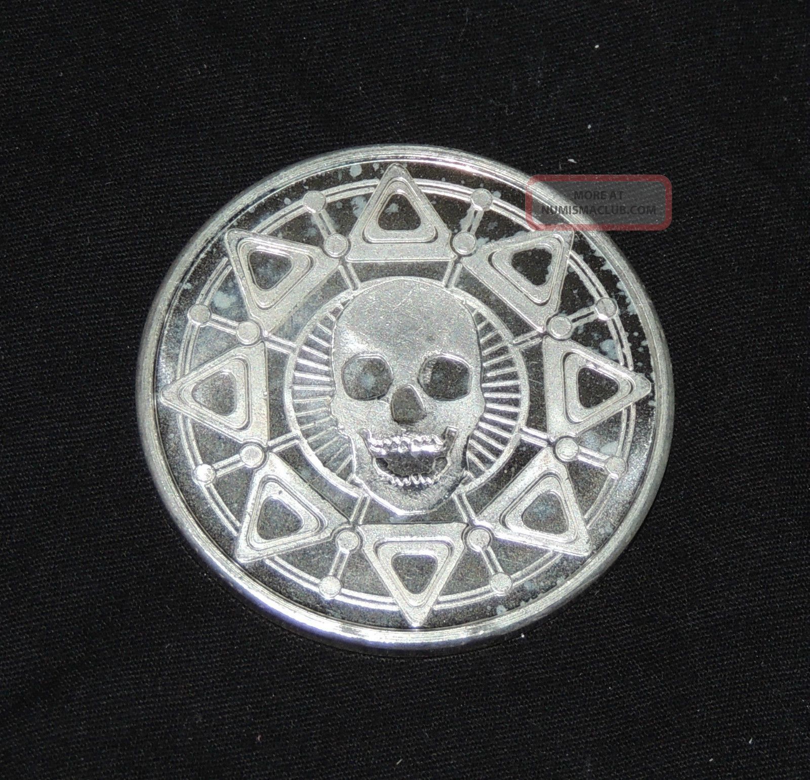 1 Oz Silver Skull Pirate Bullion Rare