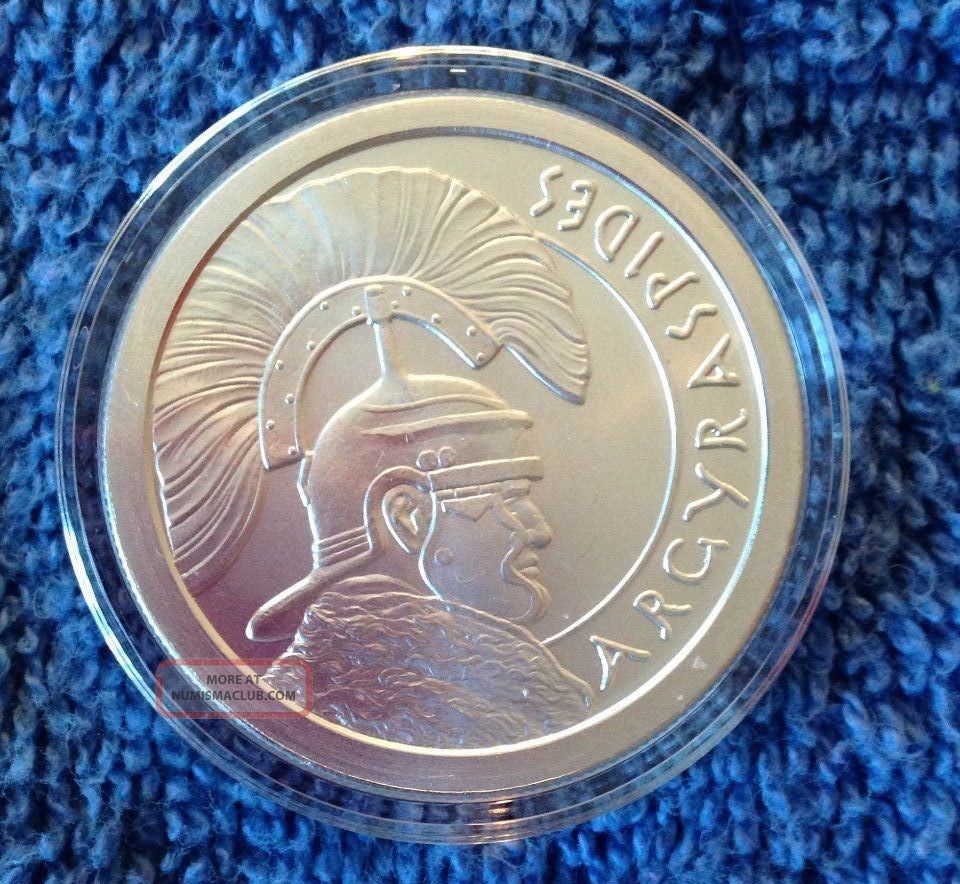 Sbss Argyraspides 1 Oz Fine Silver Round In Free/air Tite