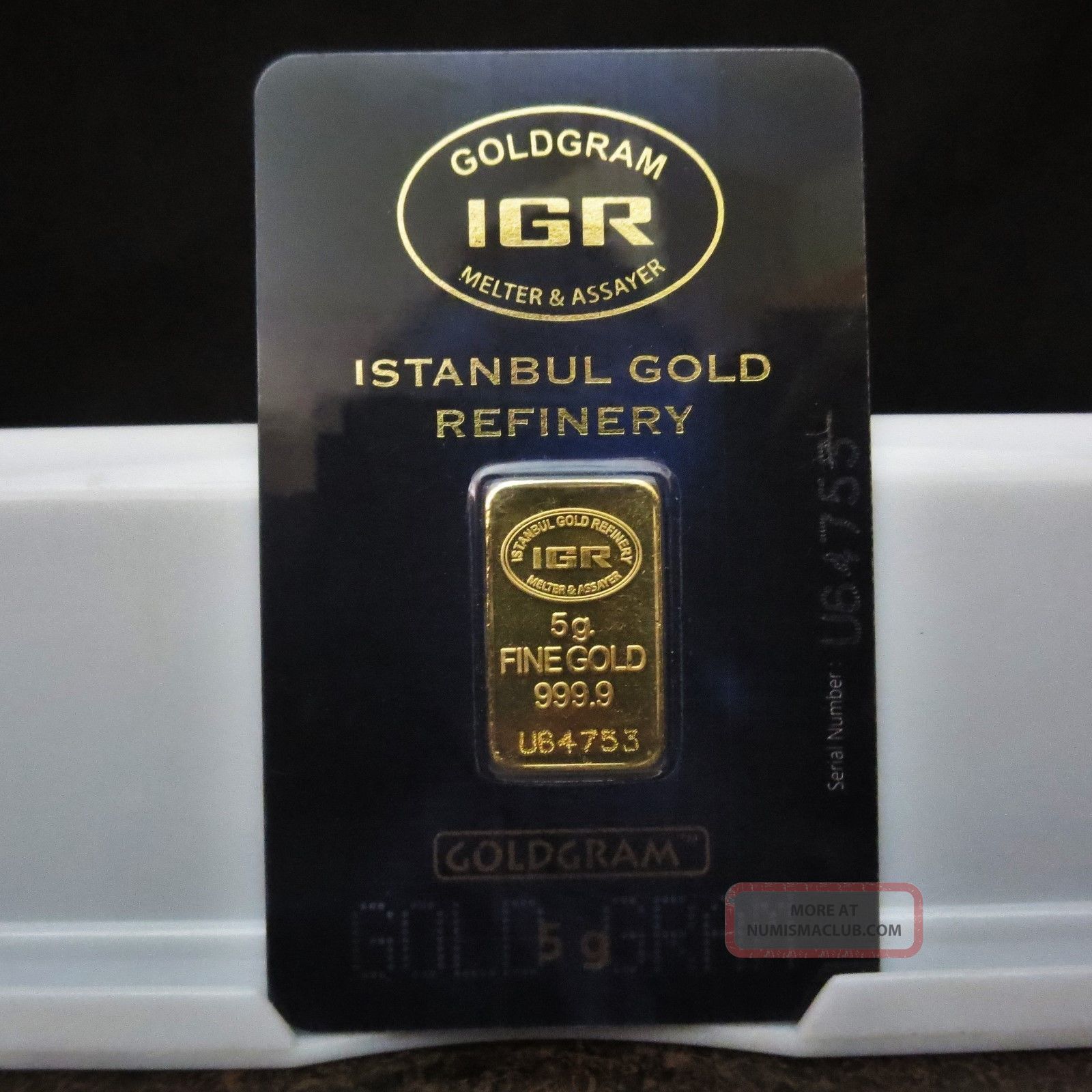 Istanbul Gold Refinery - 5 Gram Fine Gold Bar - In Assay Package