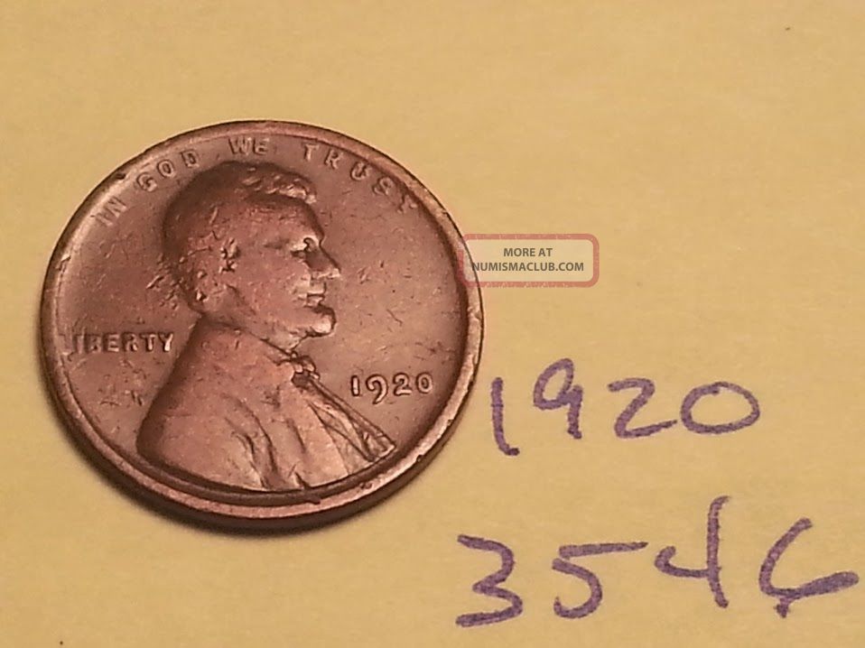 1920 Lincoln Cent Fine Detail Great Coin (3546) Wheat Back Penny