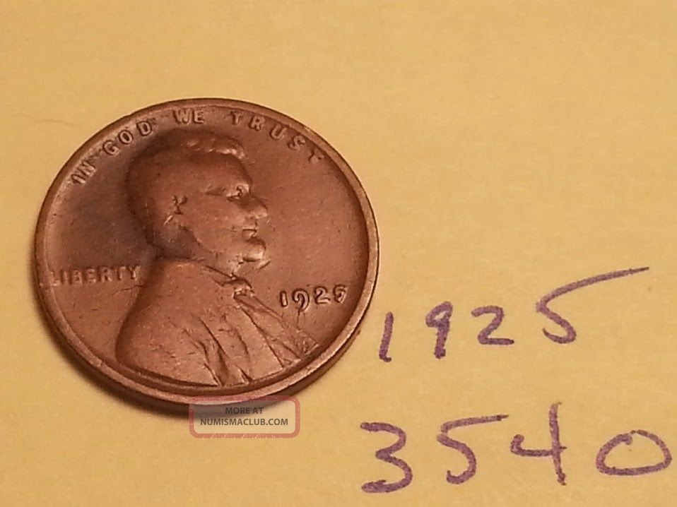 1925 Lincoln Cent Fine Detail Great Coin (3540) Wheat Back Penny