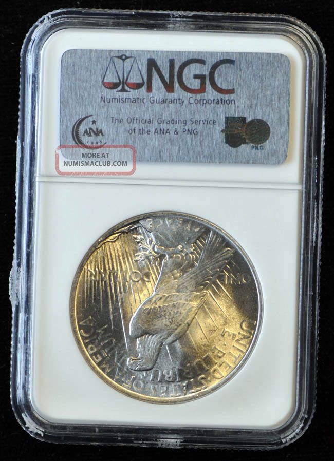 1924 Silver Peace Dollar Graded By Ngc Ms64 $1 1924 Silver Peace Dollar Graded By Ngc Ms64 $1