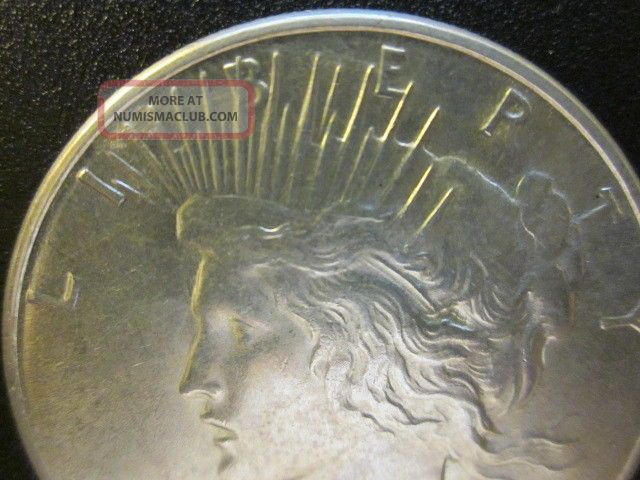 1926 S Peace Silver Dollar Coin - Au -, Luster Golden Tone