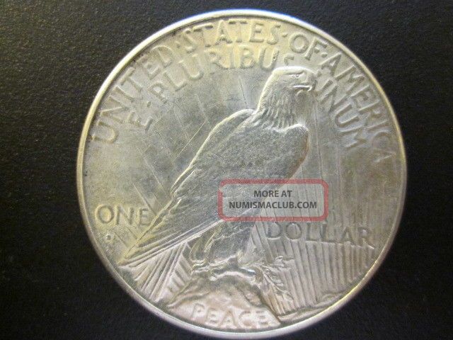 1926 S Peace Silver Dollar Coin - Au -, Luster Golden Tone