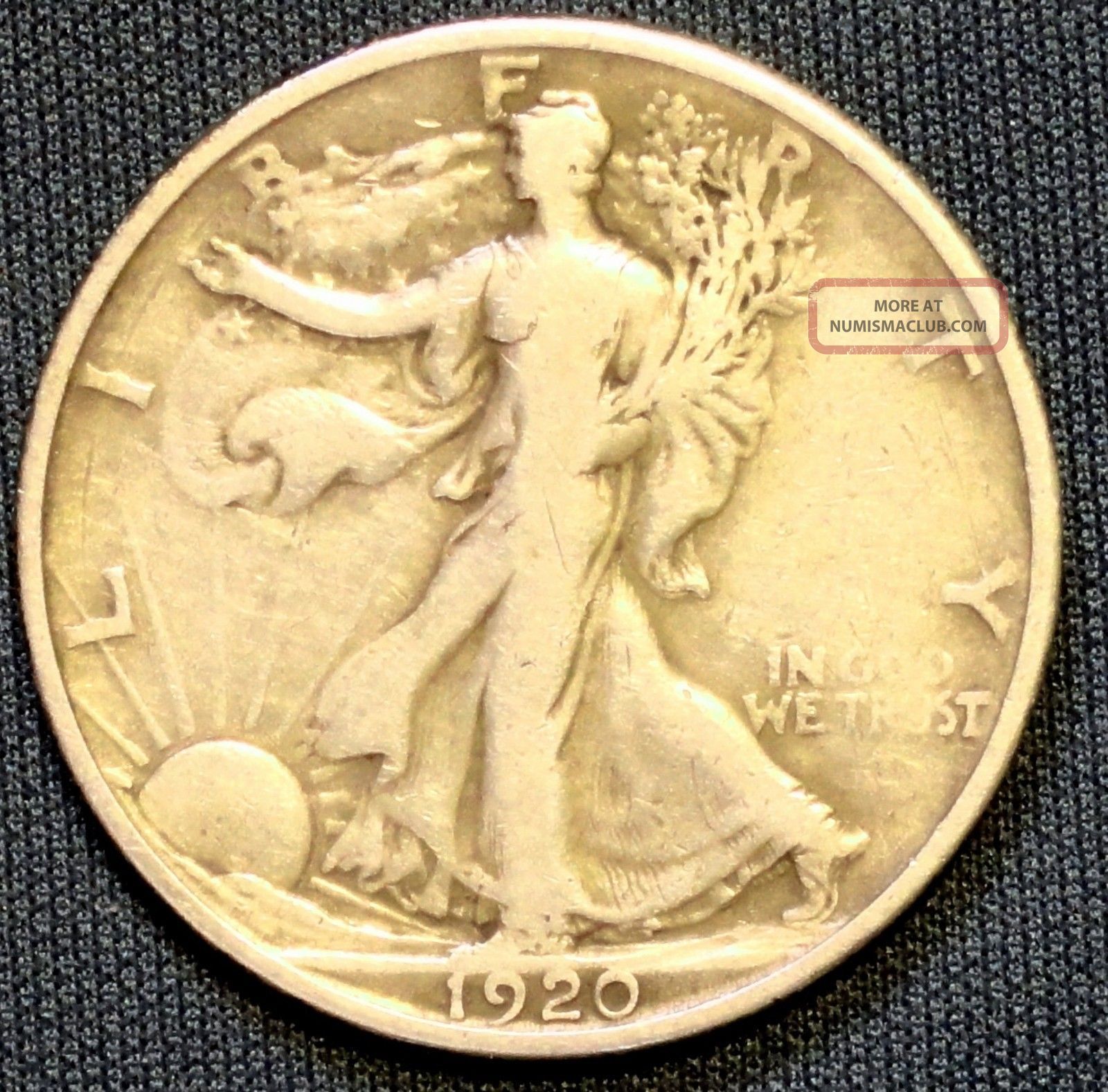1920 S Walking Liberty Half Dollar Looks Fine