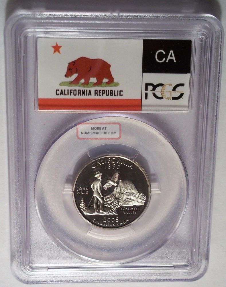 2005 - S California State Quarter Clad Proof (not Silver) Pcgs 70 ...