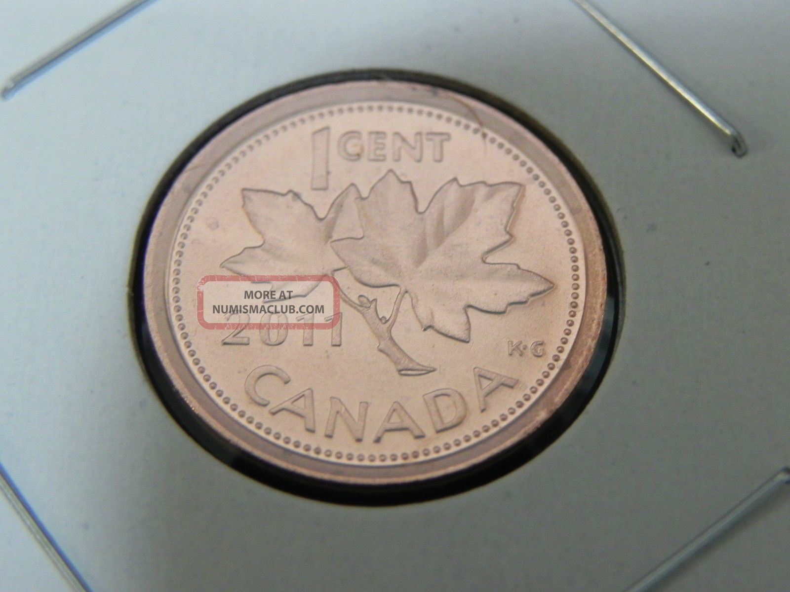 2011 Ms Unc Canadian Canada Maple Leaf Penny One 1 Cent Cps Magnetic