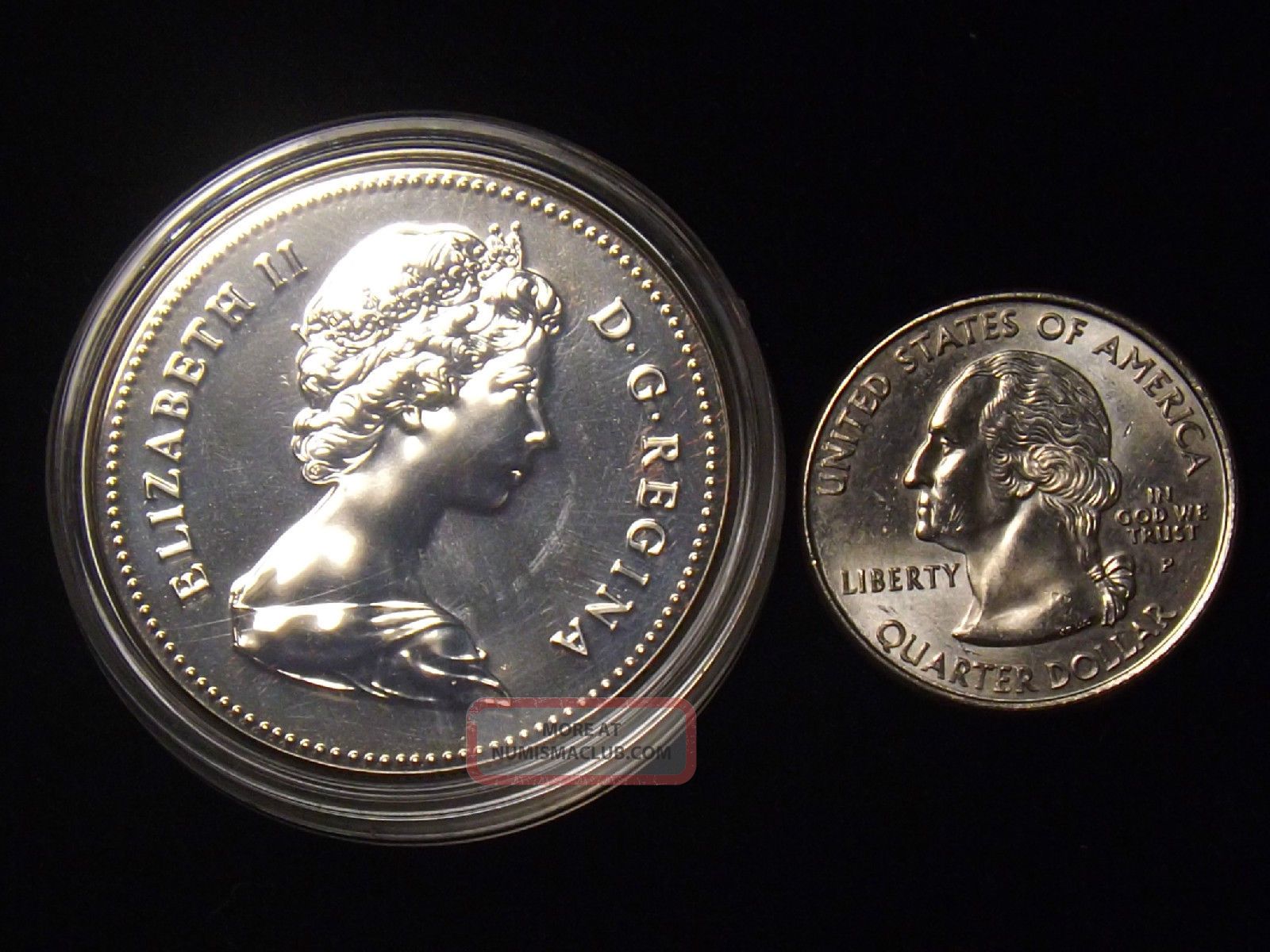 1980 Silver Canada Dollar Bear On Reverse 50 Silver Spec Issue 